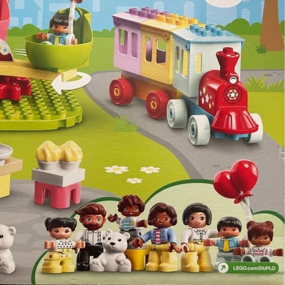 Lego | Toys | Lego Duplo 956 Town Amusement Park Pastel Train Slides ...